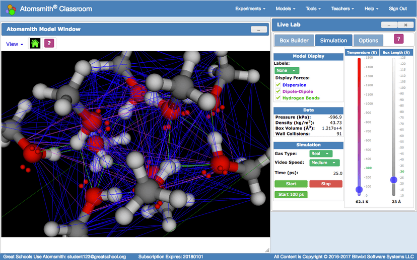 Intermolecular Forces: Live Lab Real Gas